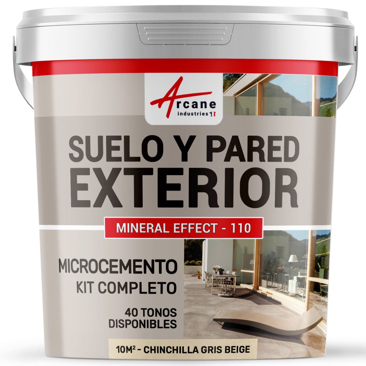 KIT HORMIGÓN PULIDO EXTERIOR: Para suelo, pared, terraza, balcón - 10 ...