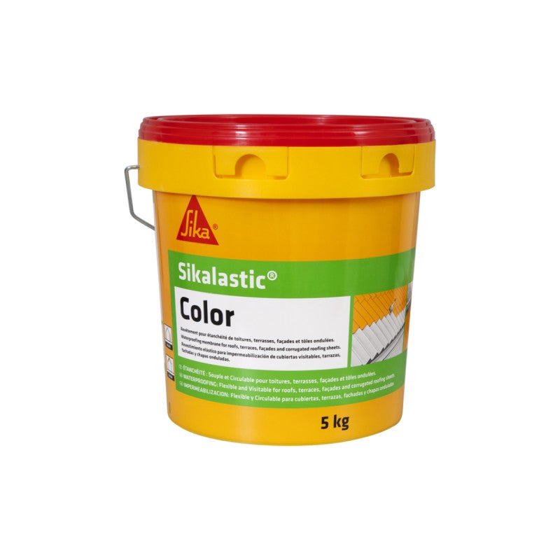 SIKA SikaLastic Color Techo impermeable flexible - Blanco - 5kg | Leroy ...