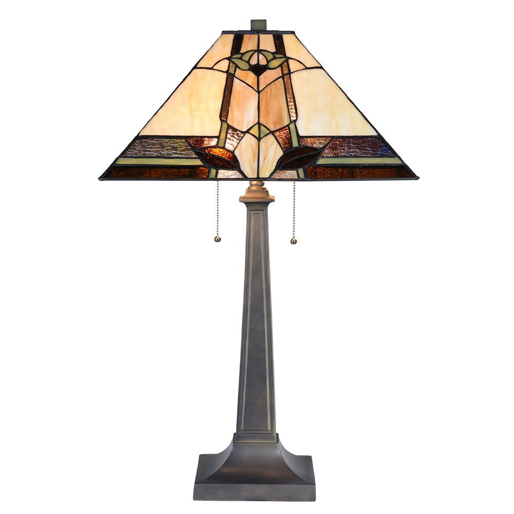 Clayre & Eef Lampe de table Tiffany 80 cm Beige | Leroy Merlin