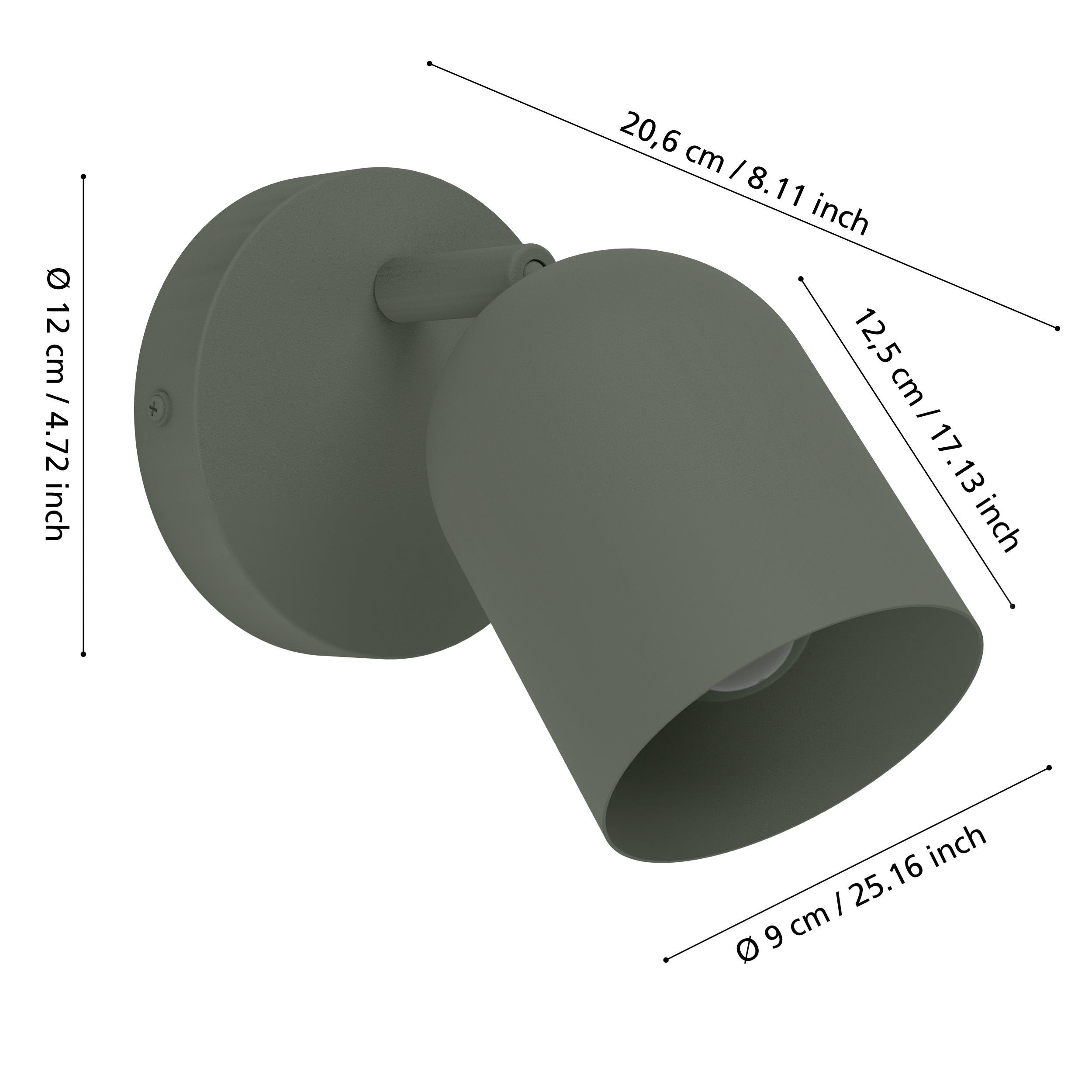 Foco Eglo Tilston E14 Verde, Acero, IP20, Diseño | Leroy Merlin