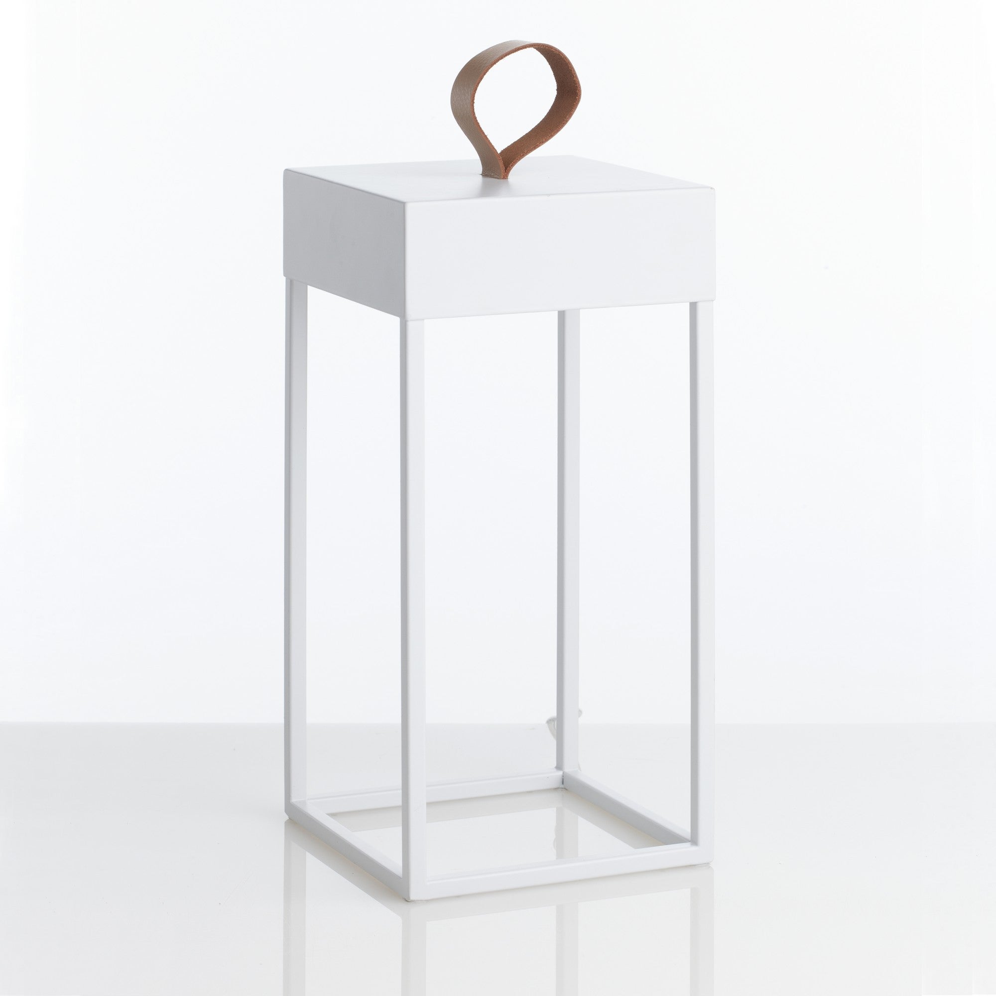 Lámpara de mesa LED minimalista blanca USB recargable Leeman | Leroy Merlin