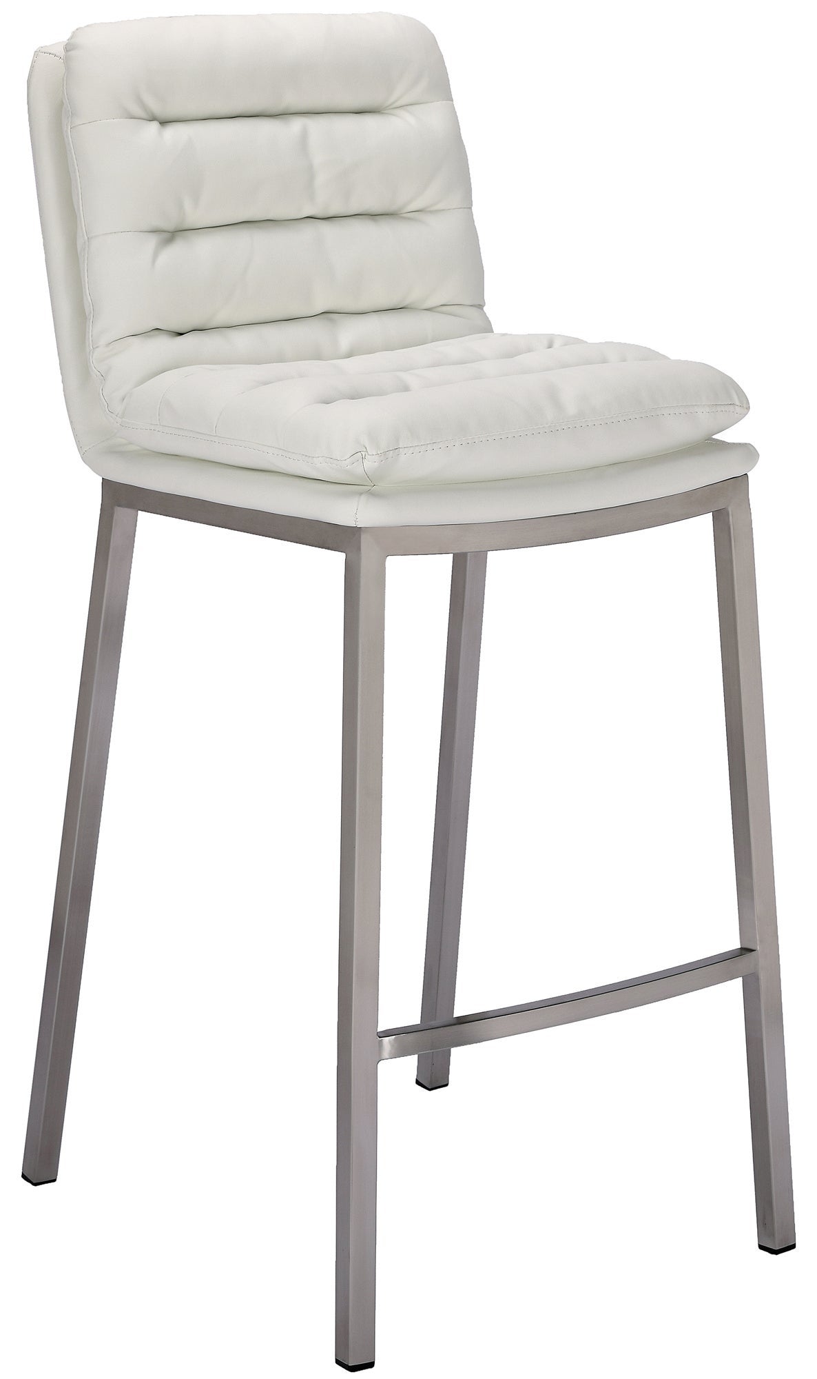 Tabouret de bar en synthétique blanc avec dossier avec assise ...