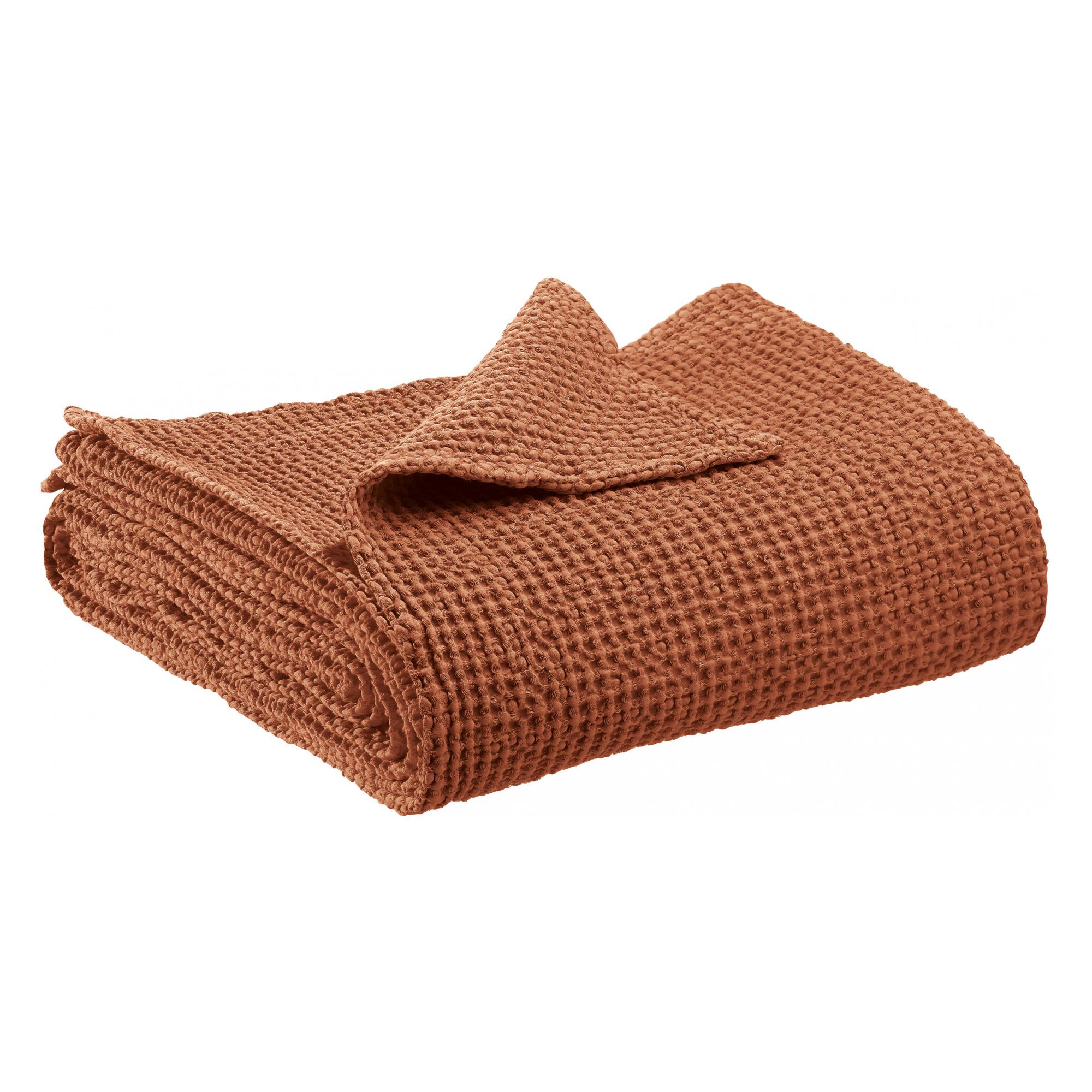 Manta reciclada Maïa Cobre 180 x 260 cm Cobre 180 x 260 cm Vivaraise | Leroy Merlin