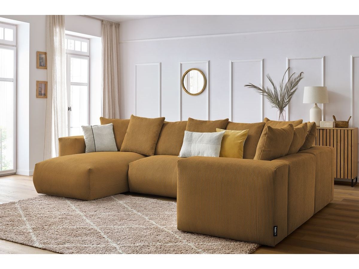 BOBOCHIC Canapé panoramique fixe modulable VOLTAIRE 1 méridienne, 1 ...