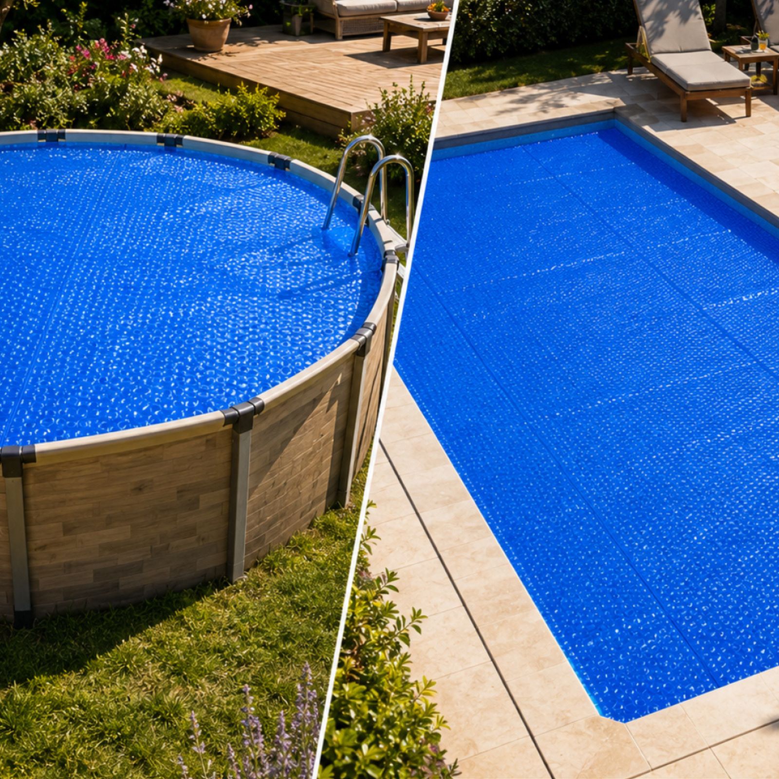 Bâche Solaire Piscine 800 x 400 Rectangulaire 400 Microns Non Bordée ...