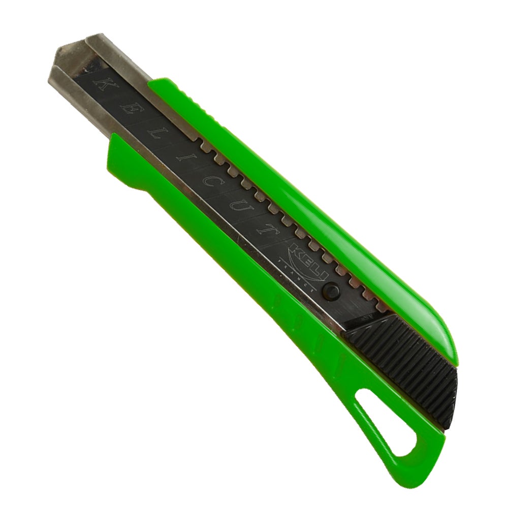 Cutter 18mm Vert avec Lame Tranchante Black Blade SK2 + 2 Lames ...