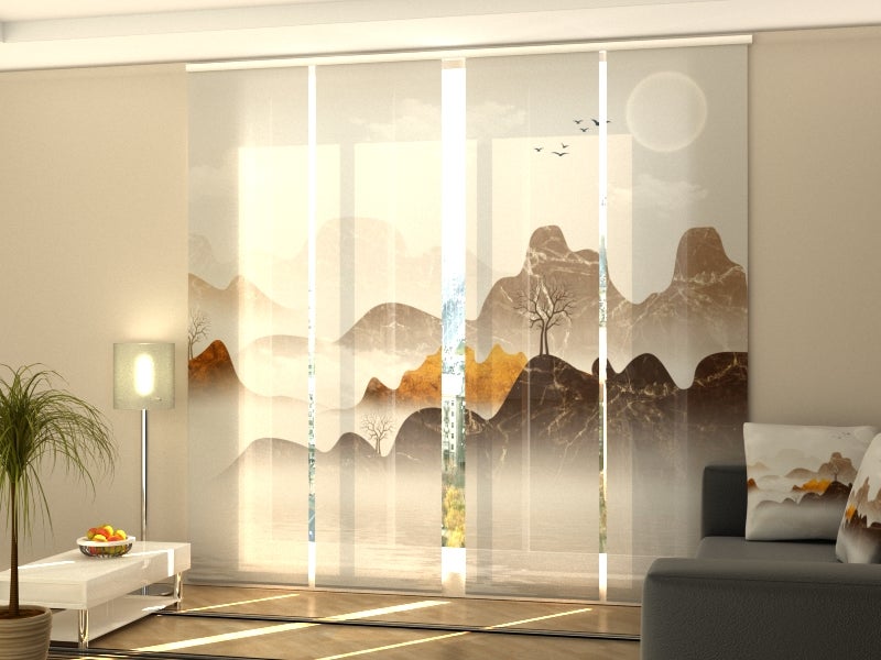 Rideaux à Panneaux coulissants : Lot de 4 panneaux japonais 60x270 cm ...