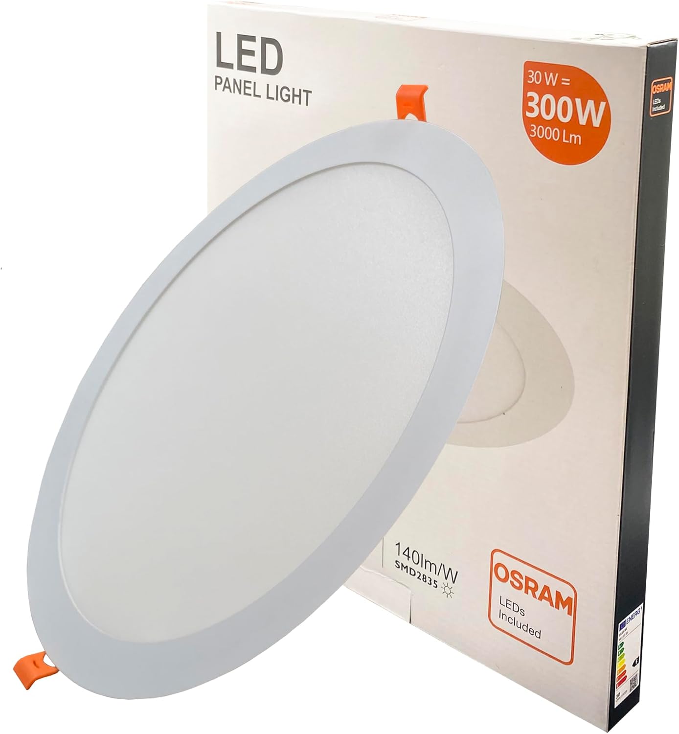 Downlight Circolare Ø30cm 30W 3300Lm Lampada da Incasso Osram - 3000K | Leroy Merlin