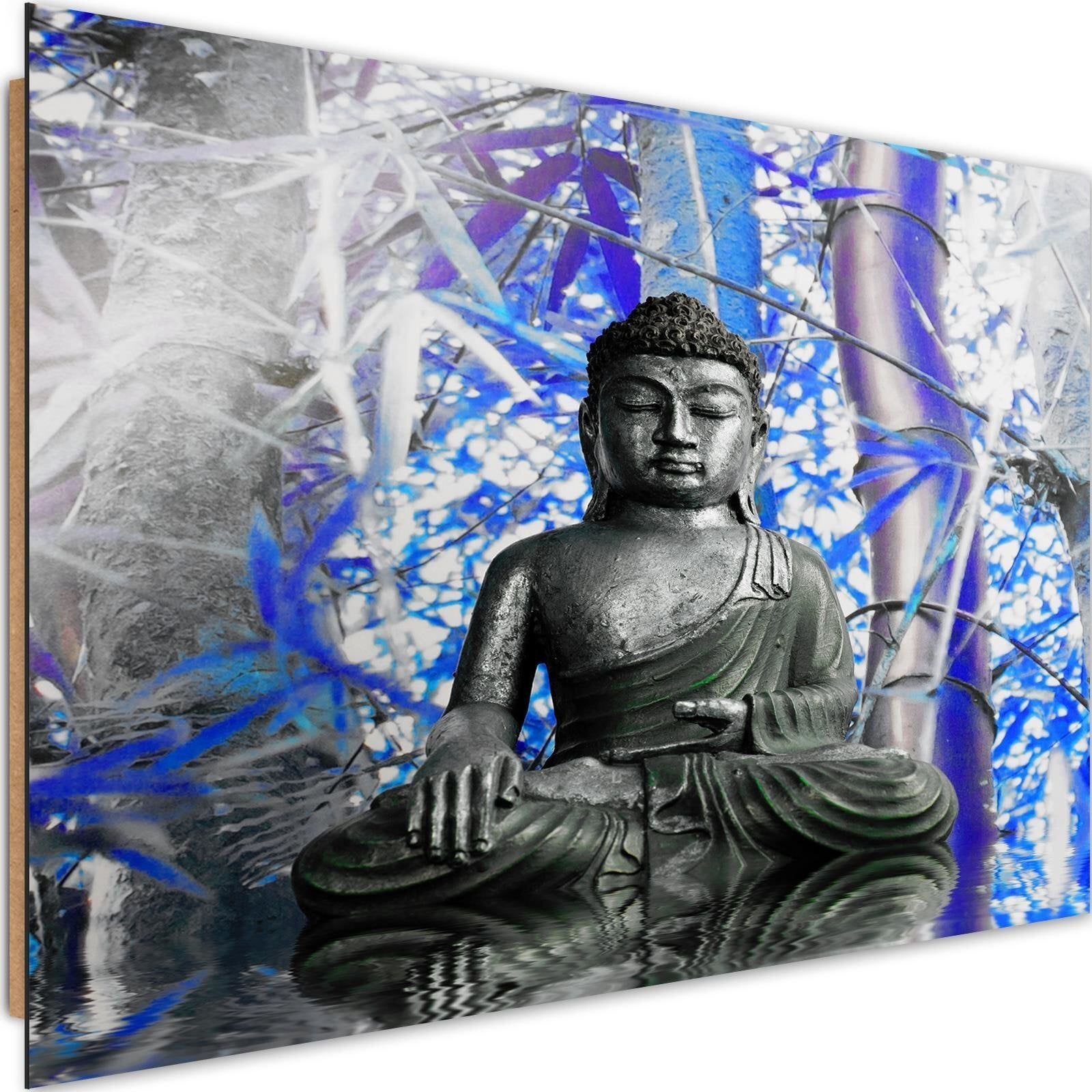 Tableau bois bouddha et bambou 2 - 120 x 80 cm | Leroy Merlin