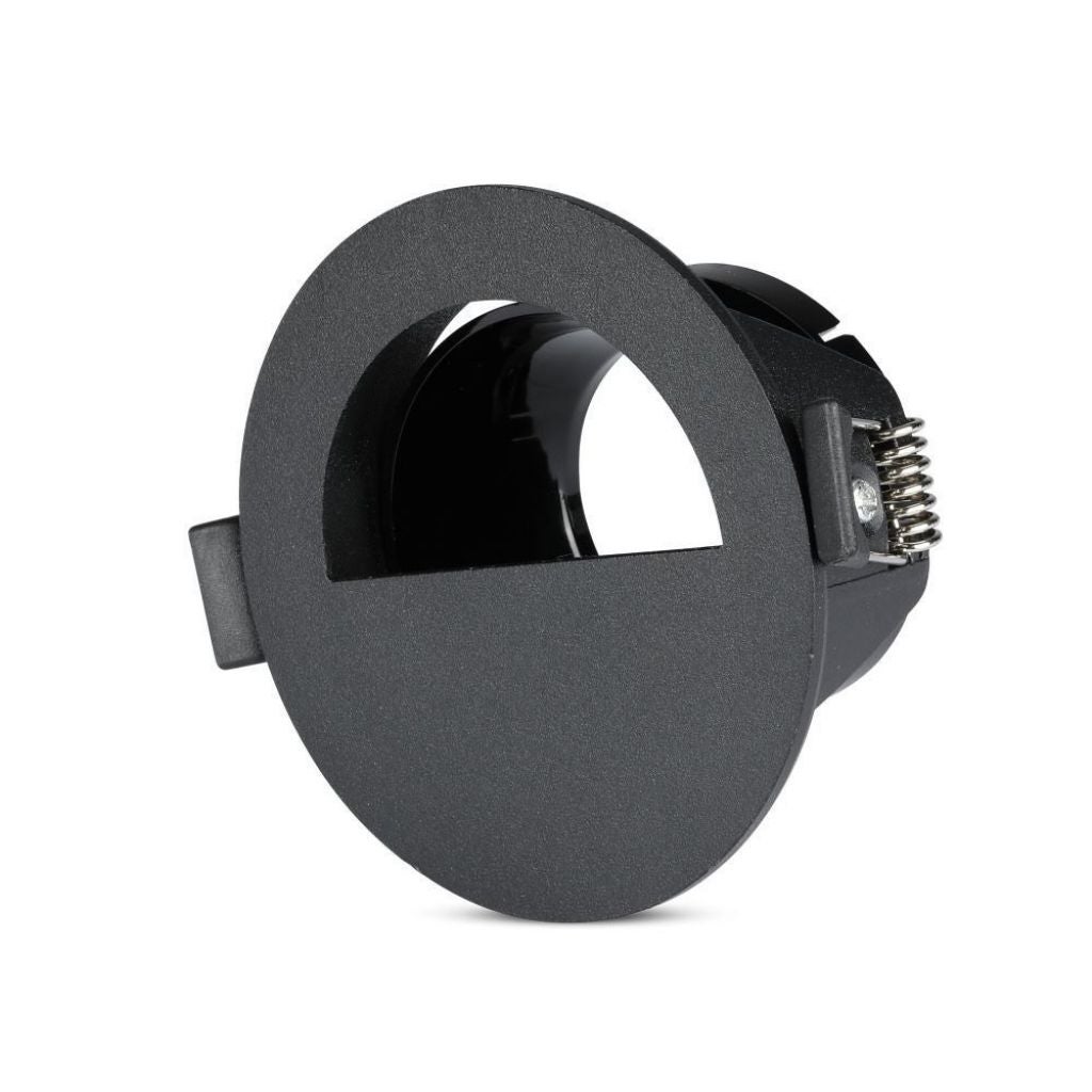 Support de downlight GU10 LED avec section en demi-lune Couleur noire ...