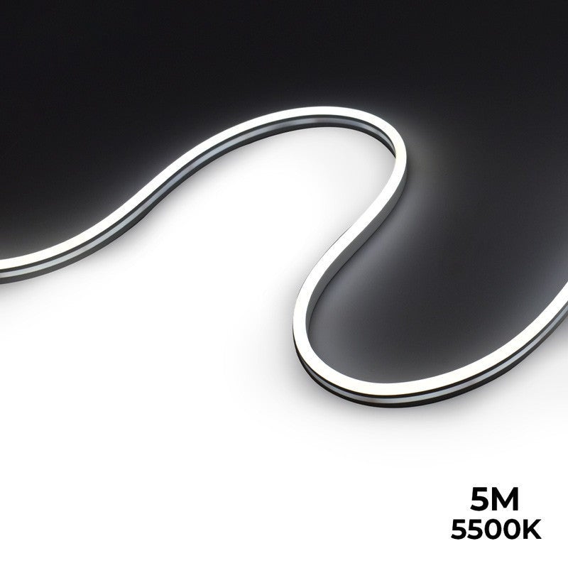 Néon LED flexible 24V DC - 6x13mm - 5 mètres - Kit complet - 11W/m ...
