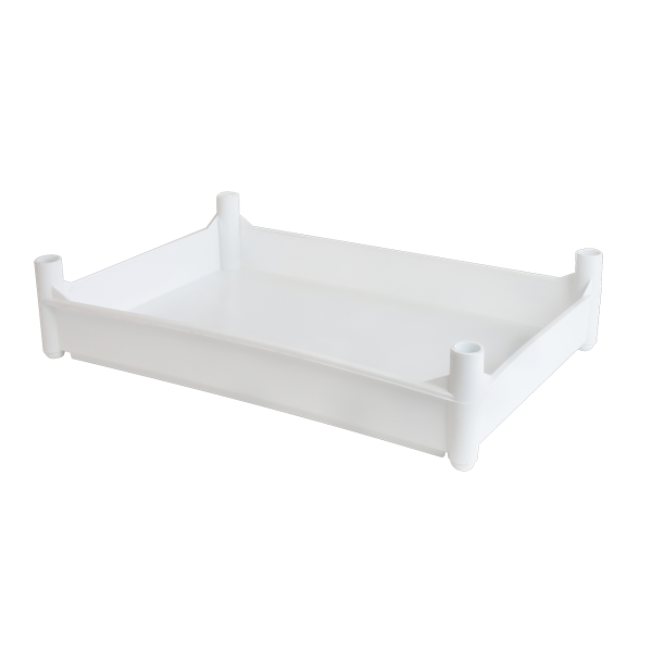 Bac empilable avec 4 pieds 540 x 360 x 120 mm - 10 L - blanc | Leroy Merlin
