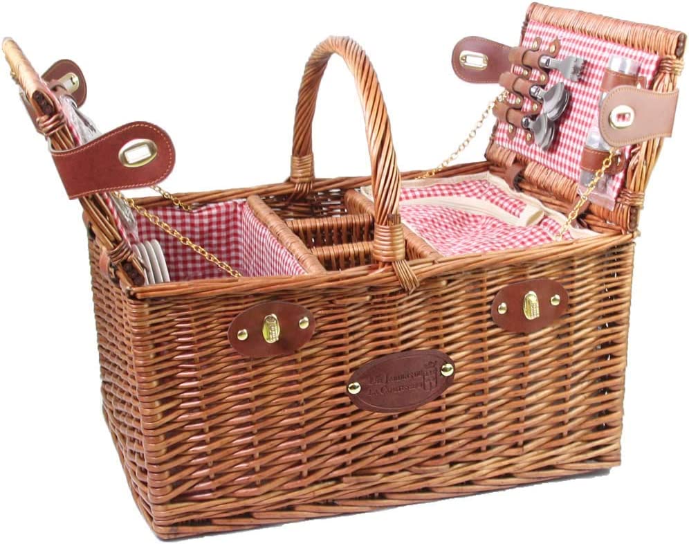 Les Jardins de la Comtesse - Panier à pique-nique avec motif à carreaux ...
