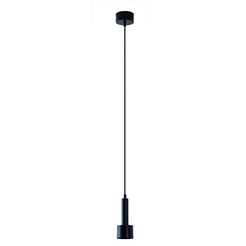 Suspension Luminaire LED D70 7W Noir Sablé ZAMBELIS - Blanc chaud ...