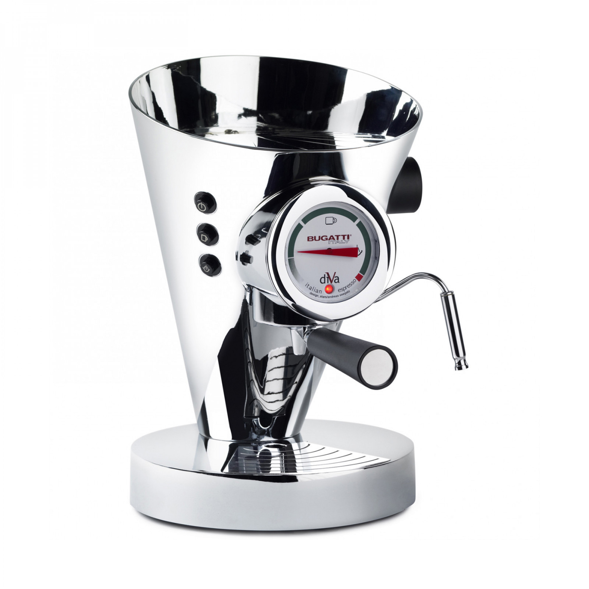 Cafetera espresso Diva en color acero Bugatti | Leroy Merlin