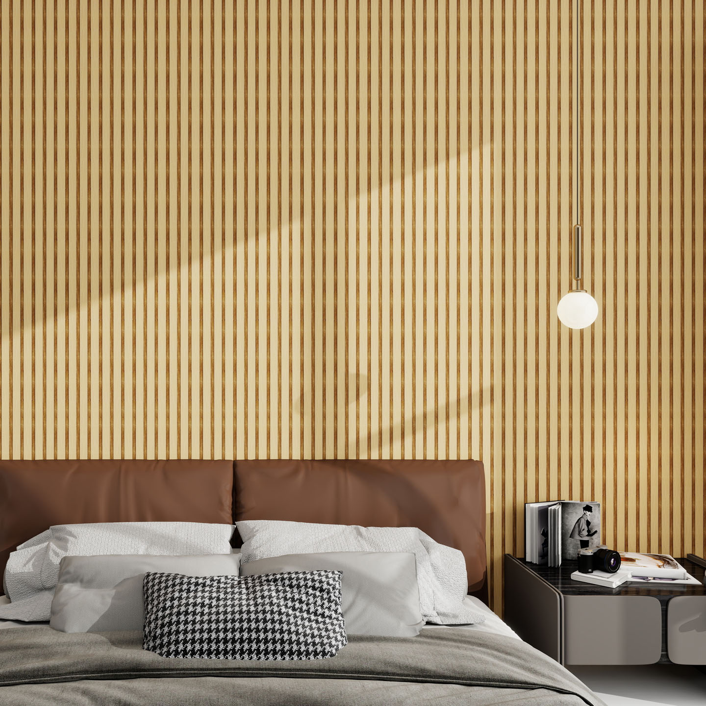Panneau revêtement mural 270x12.2x1.2 cm à lames effet bois polystyrène ...