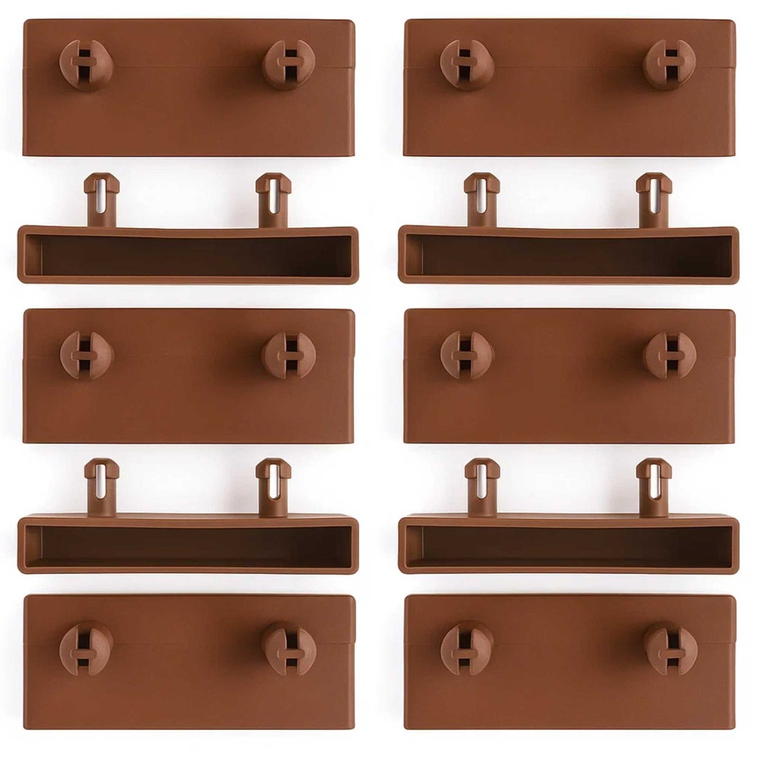 Lot de 10 embouts de Latte 60mm marron | Attaches plastique Renforcé ...