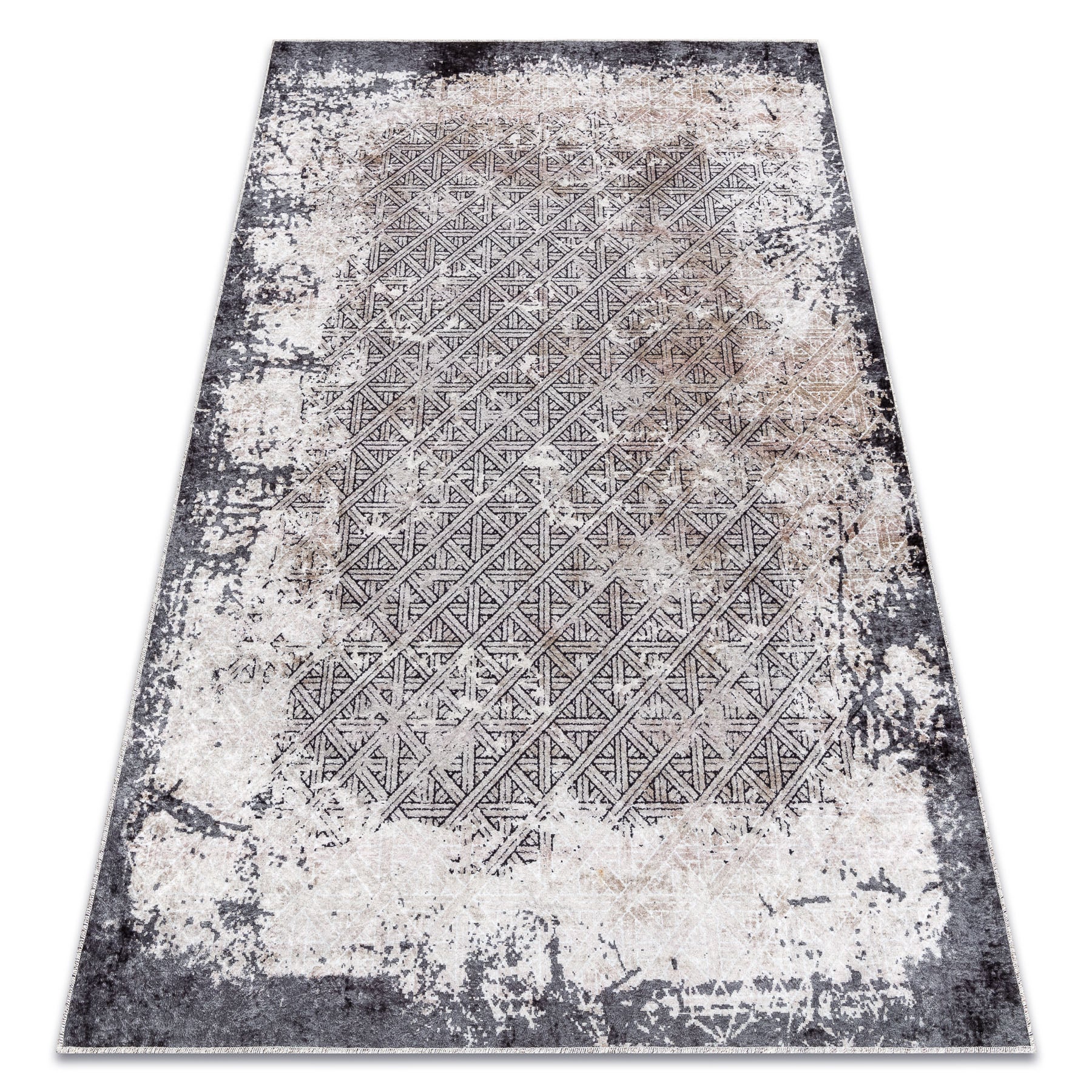 Alfombra lavable MIRO 51864.804 Vintage, enjerado antideslizante - gris ...