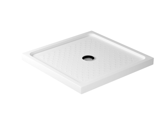 Piatto doccia 80x80 Ceramica H6 Galassia Flat bianco lucido | Leroy Merlin