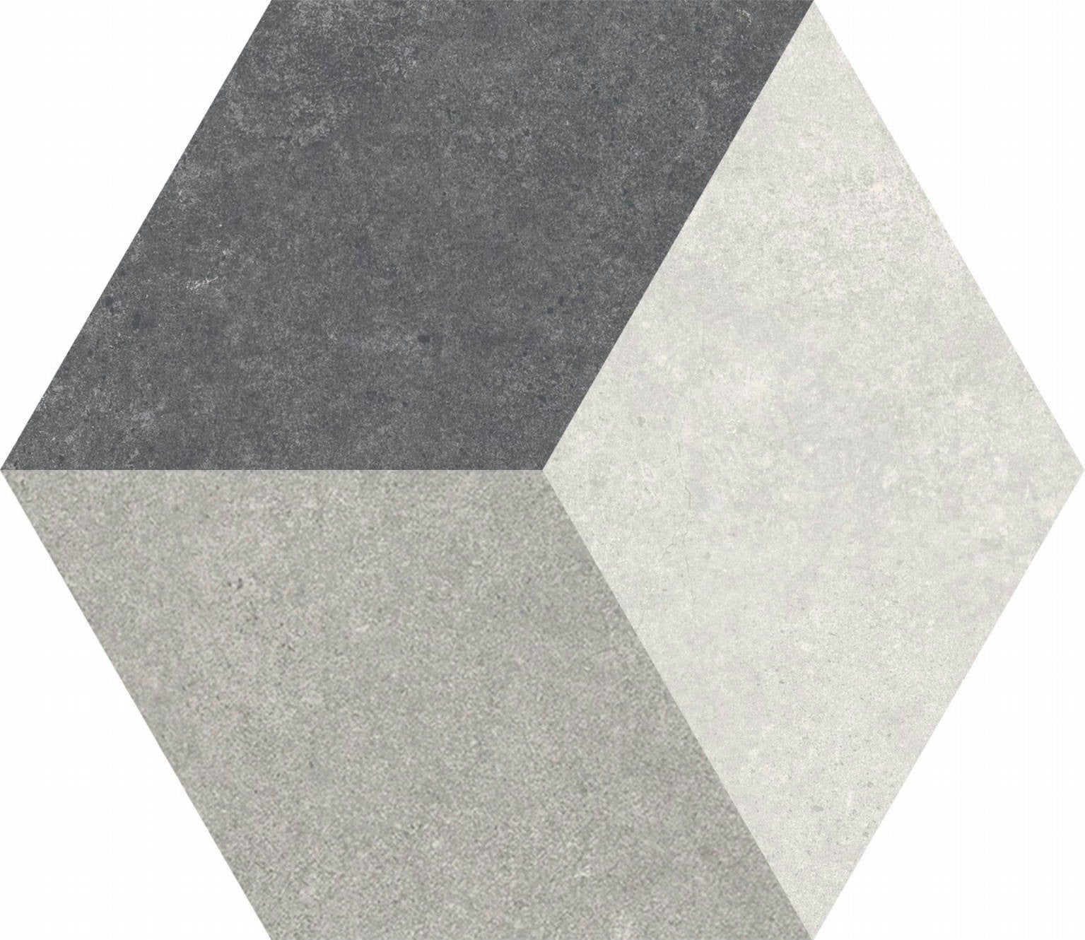 Carrelage hexagonal loft gris motif 25x25 cm | Leroy Merlin