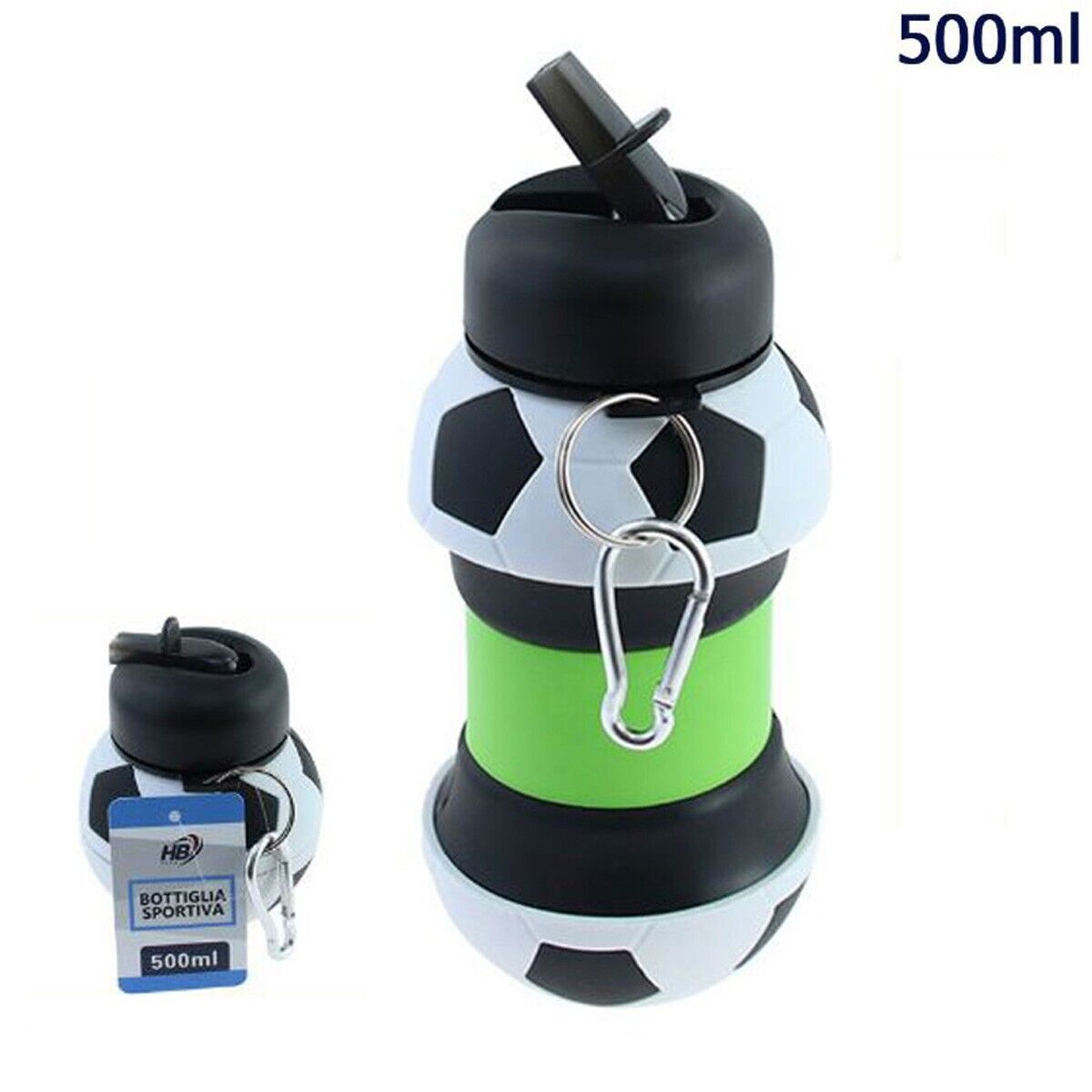 Botella deportiva plegable de 500 ml para gimnasio y fútbol. 90038 ...