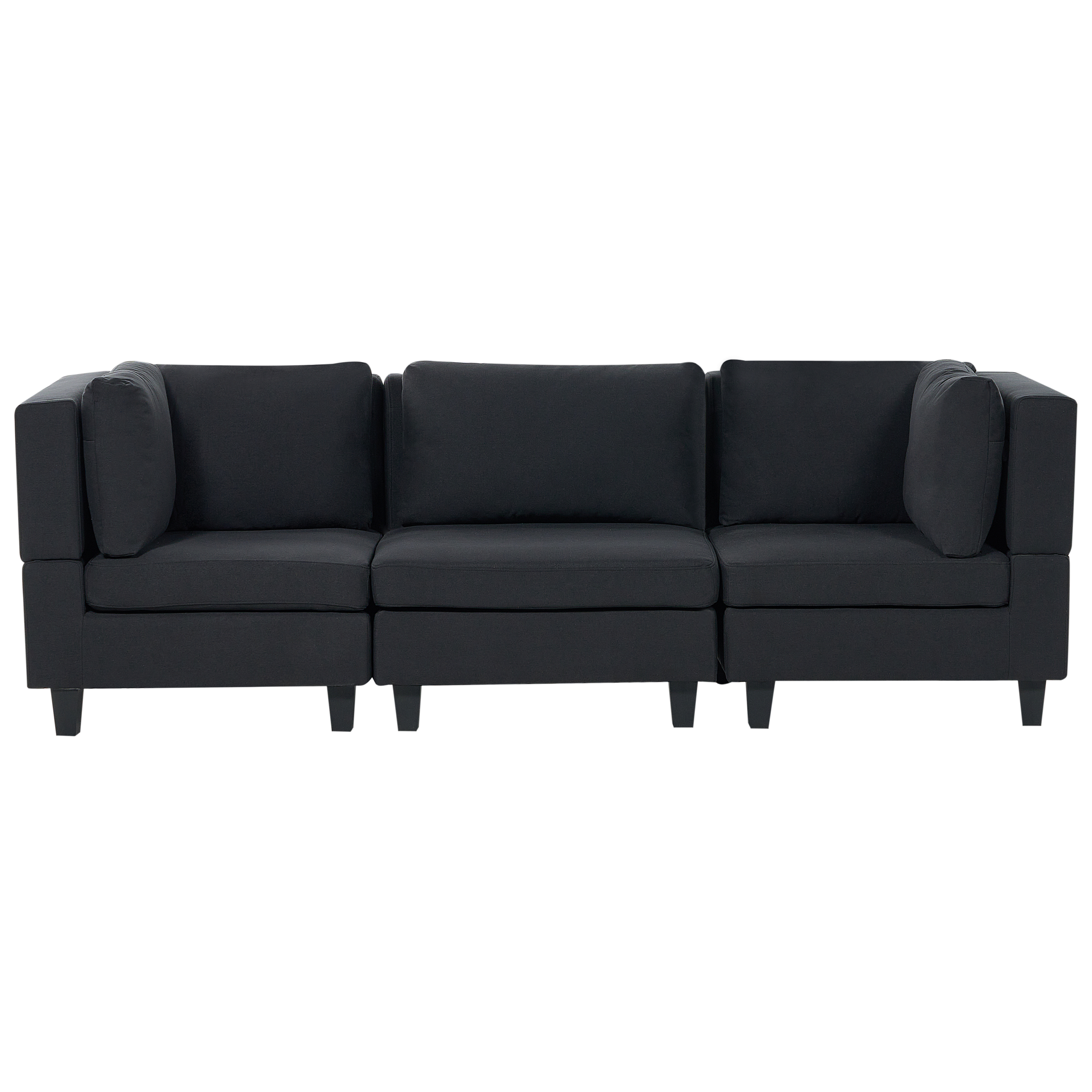UNSTAD 3 places Canapé modulable Noir Tissu | Leroy Merlin
