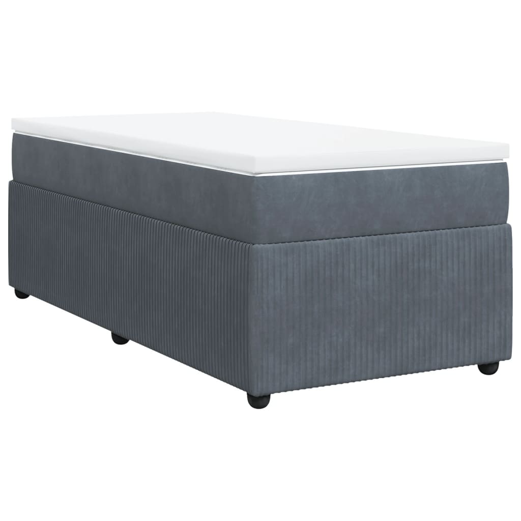 Lit Adulte | Lit simple | Sommier à lattes de lit et matelas Gris foncé ...