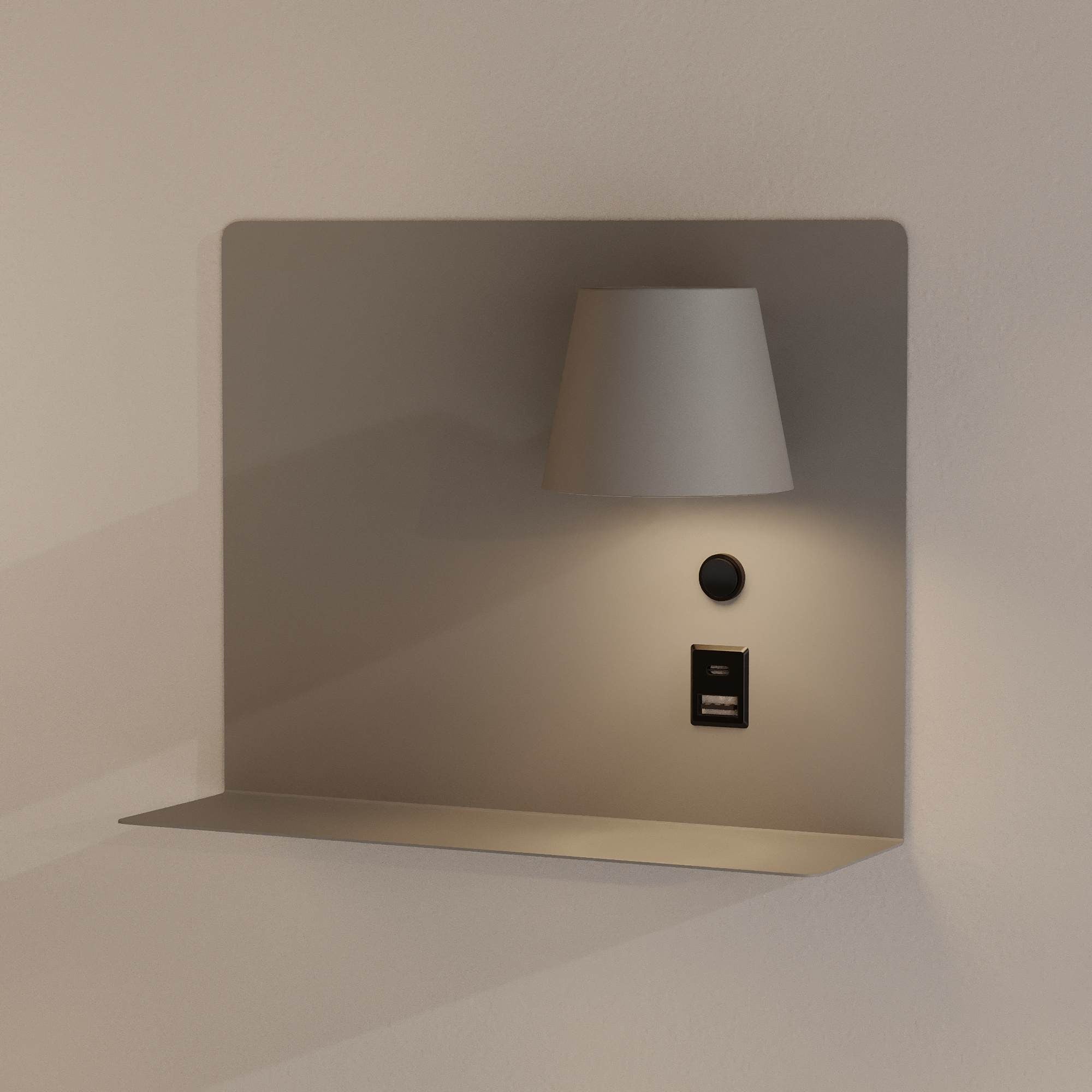 Liseuse murale avec port USB et USBC "BASKOP" - 6W - Gauche et Droite ...