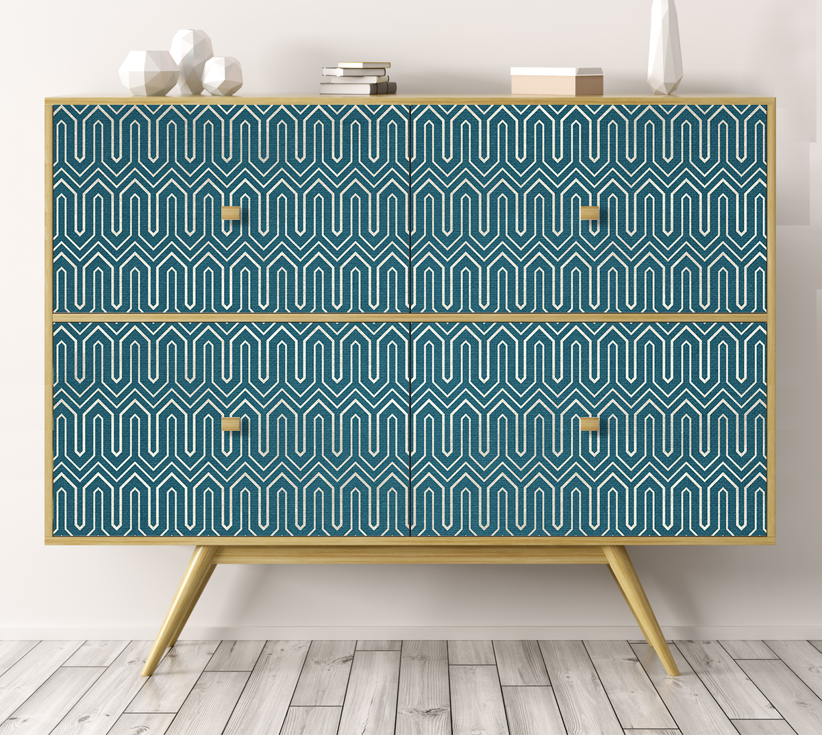 Rollo sticker Geometría turquoise 100x100 cm | Leroy Merlin