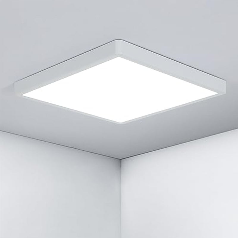 GOECO Plafonnier LED Ultra-fin Moderne - Carré 30cm, Blanc, 36W ...