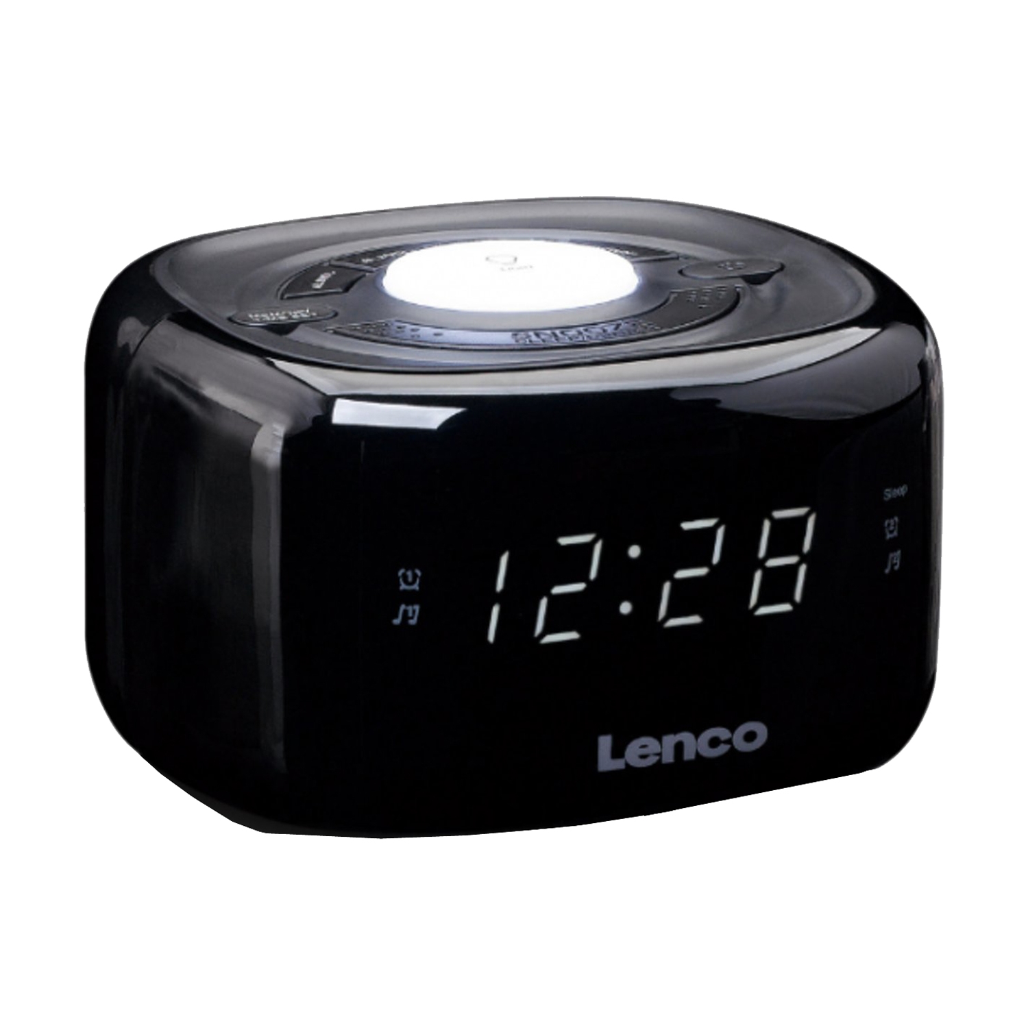 Lenco - cr12-bk - radio-réveil avec veilleuse fm - lcr12bk | Leroy Merlin