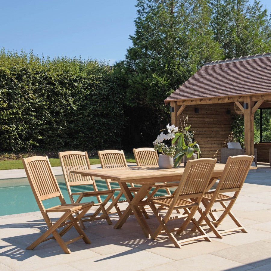 HARRIS - Salon de jardin en teck 8/10 personnes | Leroy Merlin