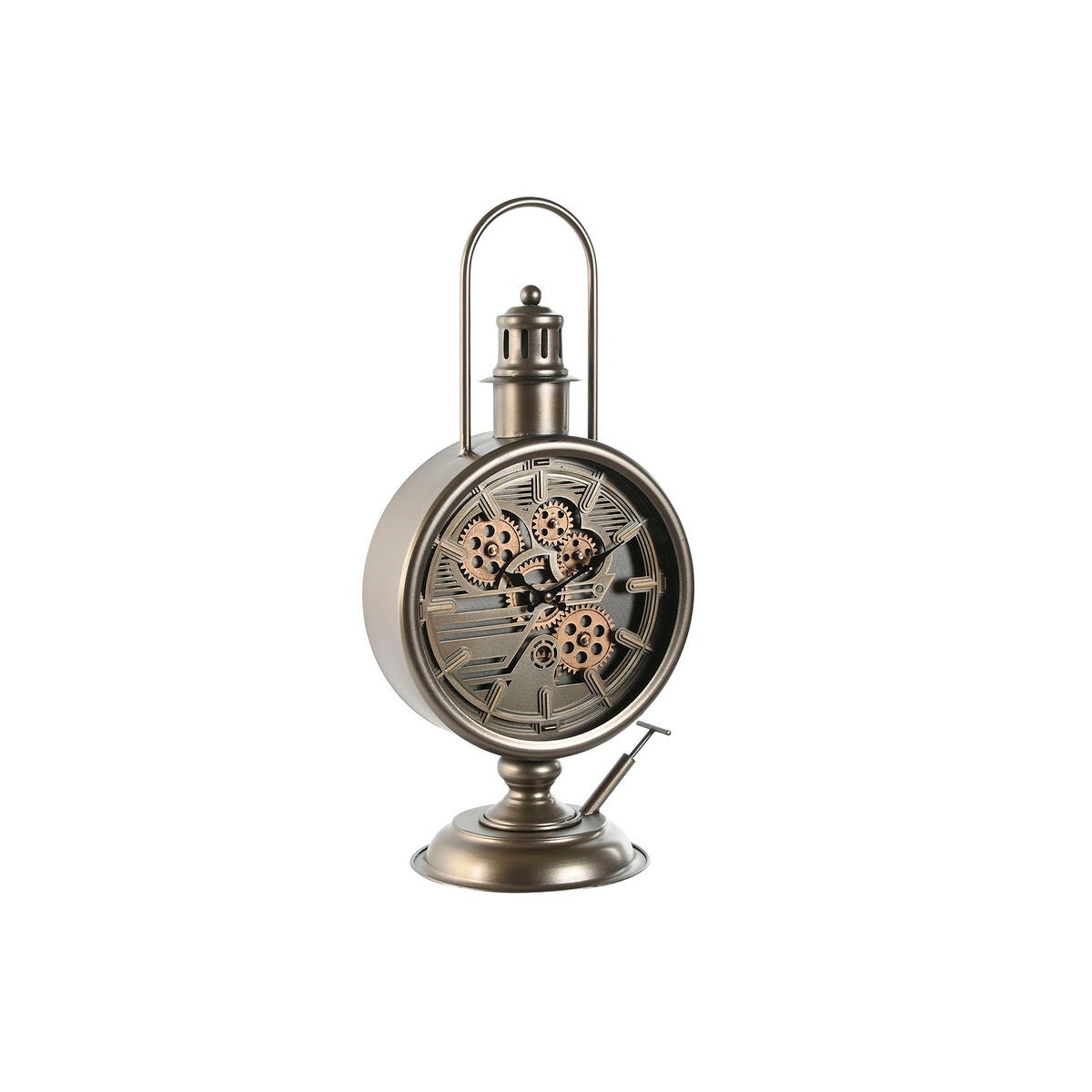 Horloge de table Home ESPRIT Argenté Verre Fer 21,5 x 18,6 x 51,5 cm ...