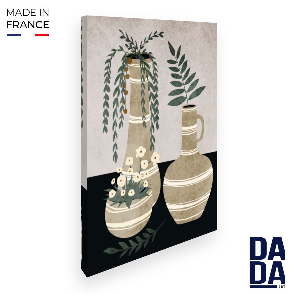Toile Vases plantes / 75x112cm / Fabriqué en France / DADA ART | Leroy ...