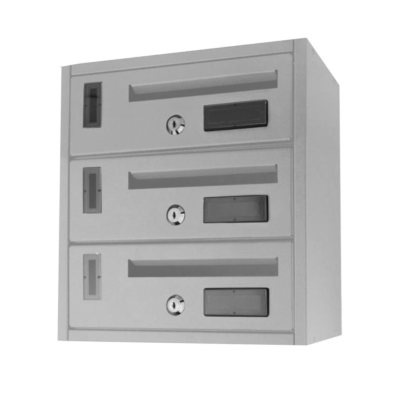 Buzón modular de pared para condominios, fabricado en Italia, 3 plazas ...