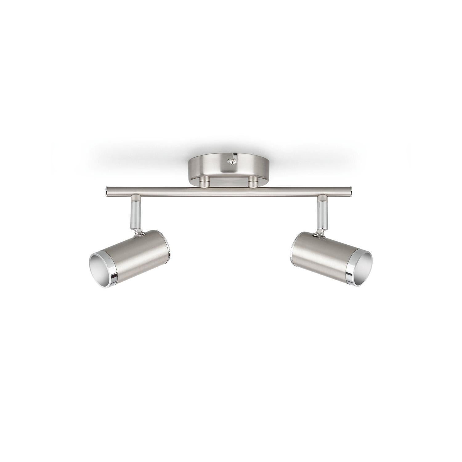 Lámpara de Techo LED 2 Focos PHILIPS Espimas 2x4.3W | Leroy Merlin