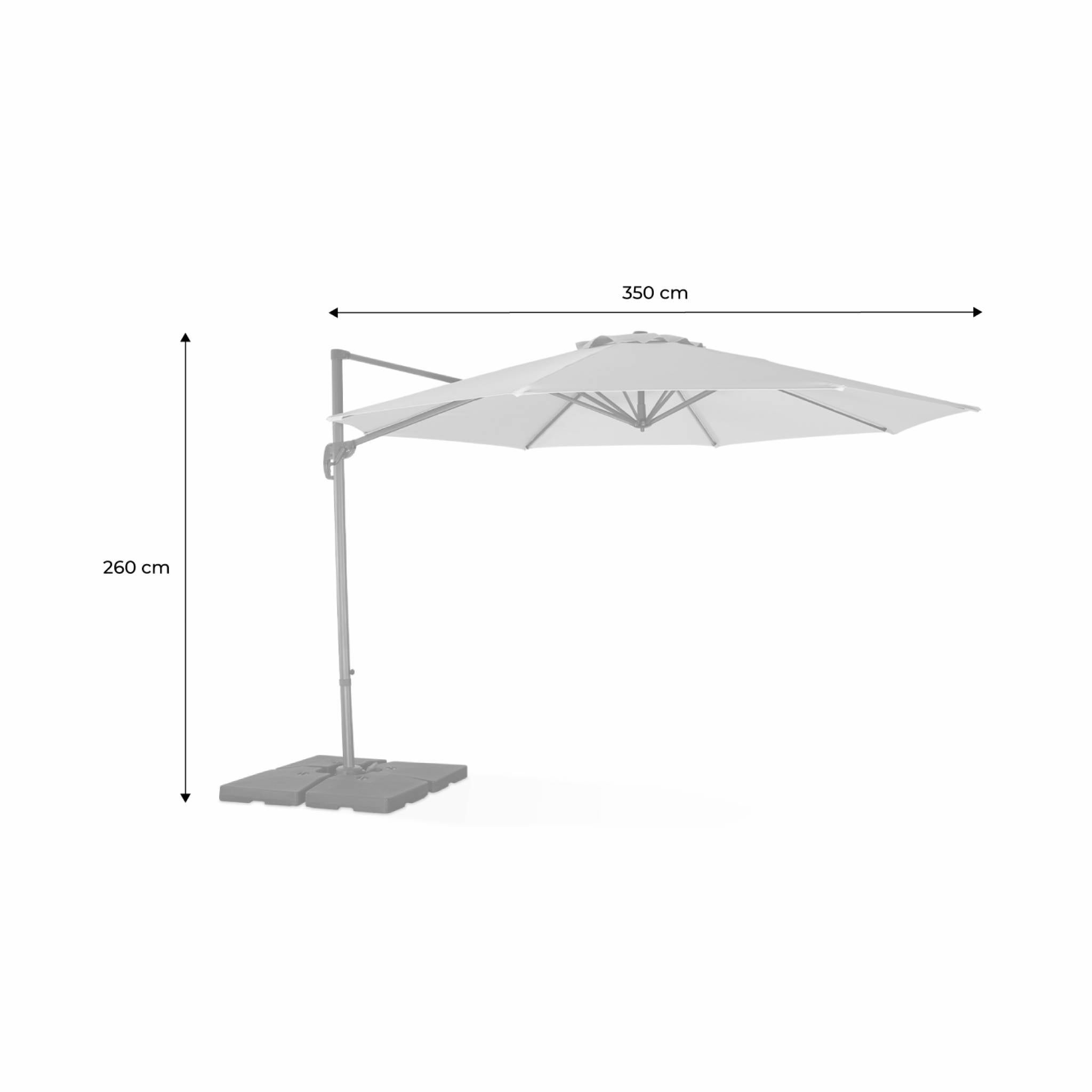 Parasol déporté octogonal Ø 350cm - Antibes - Bleu canard - Parasol ...