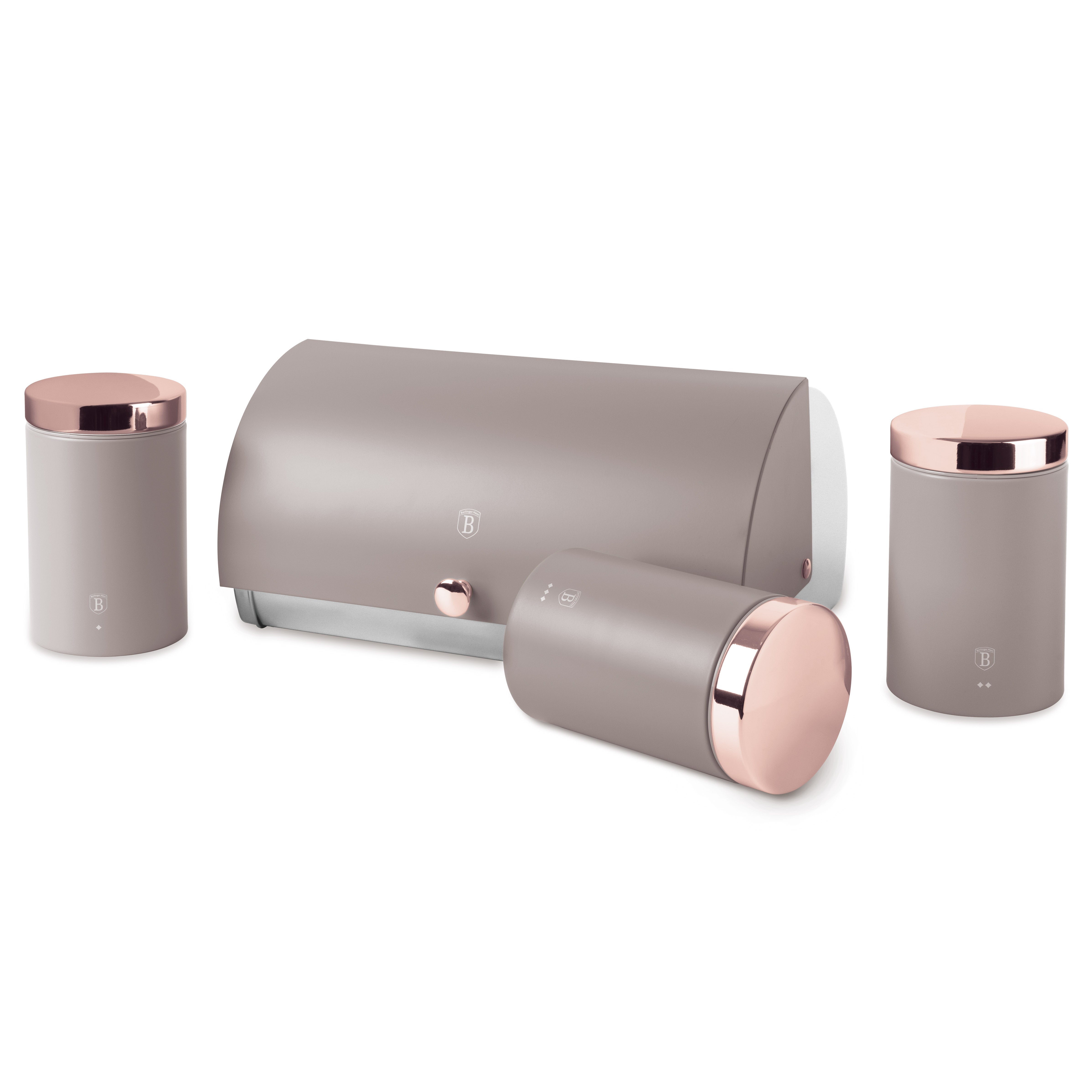 Panera con juego de 3 recipientes, color topo mate | Leroy Merlin