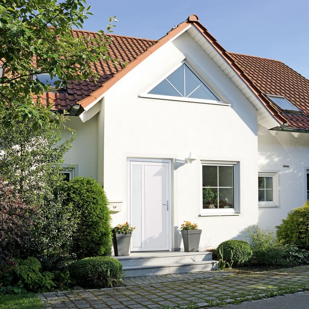 Porte d'entrée Blanc 98x208 cm PVC vidaXL | Leroy Merlin