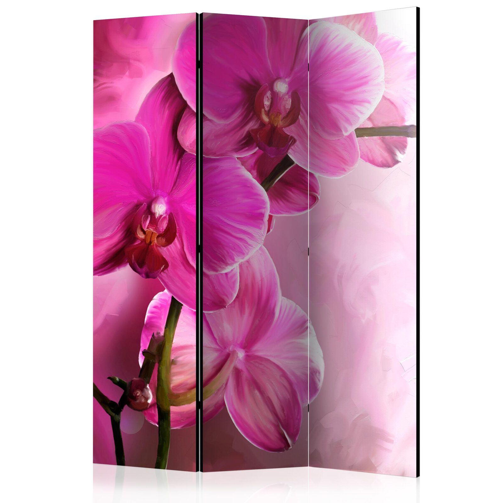 Paravent 3 Volets Design Orchidée Rose pour Intérieur 135 x 172 cm Rose ...