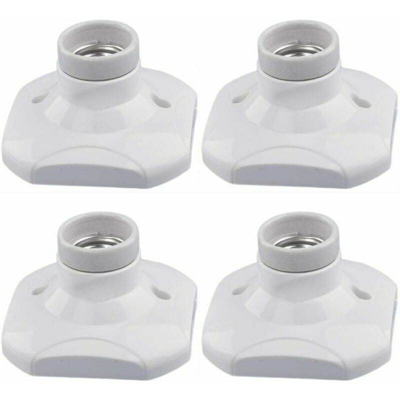 Lot de 4 Douille d'ampoule LED E27, douille E27 en céramique et base en ...