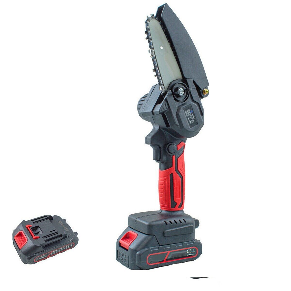 MINI SIERRA ELÉCTRICA A BATERIA 48V MOTOSIERRA CADENA 4" PODA RAMAS 2 ...