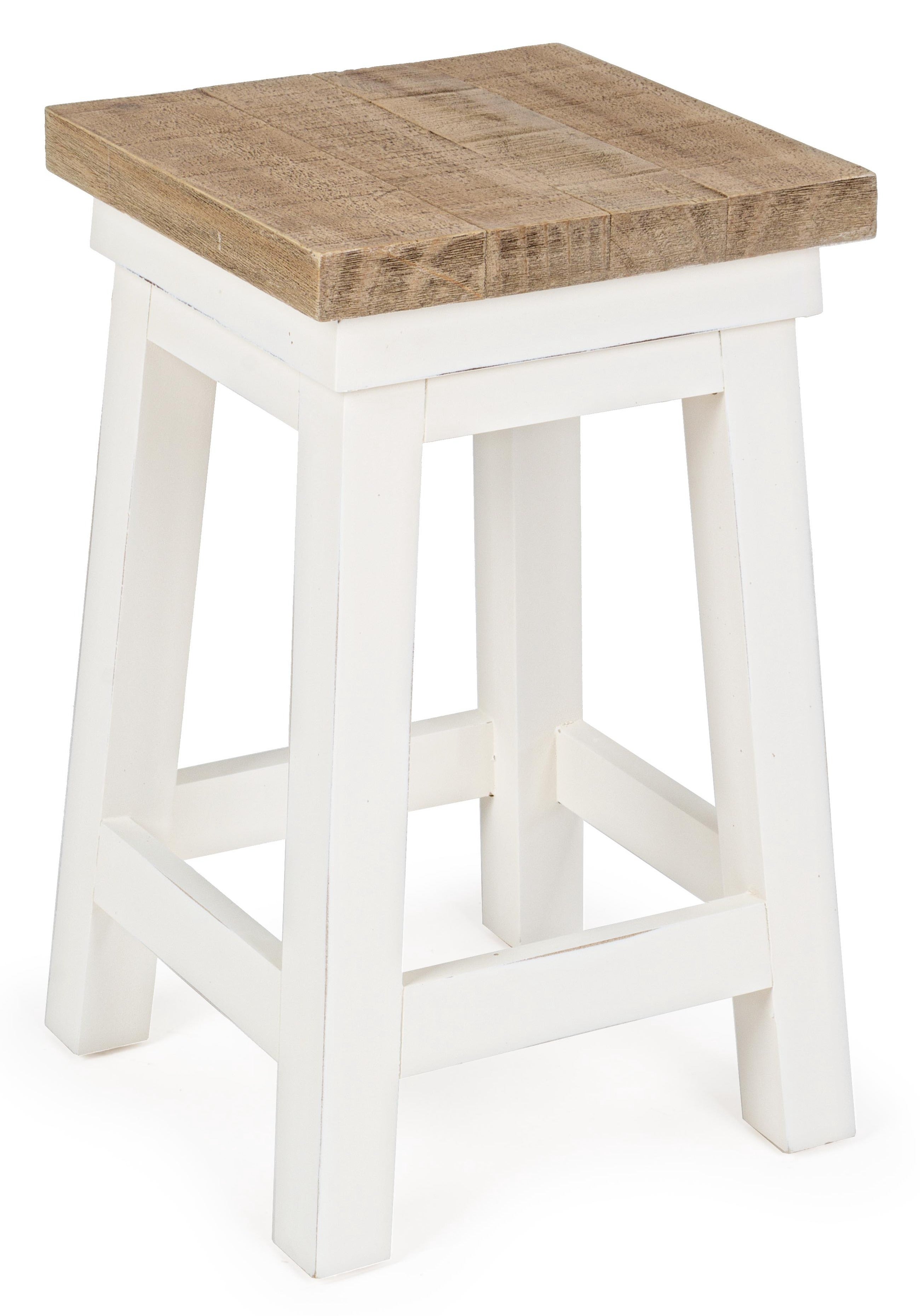 Tabouret bas en bois MDF et pin blanc Elya - Lot de 3 | Leroy Merlin