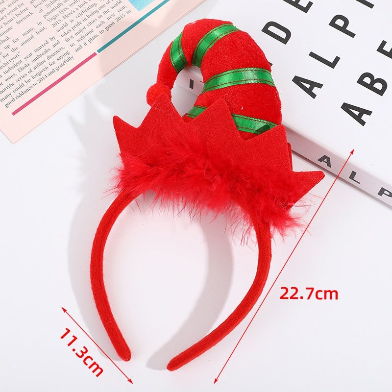 2 styles de couvre-chefs de Noël : bonnet de Père Noël rayé rouge et ...