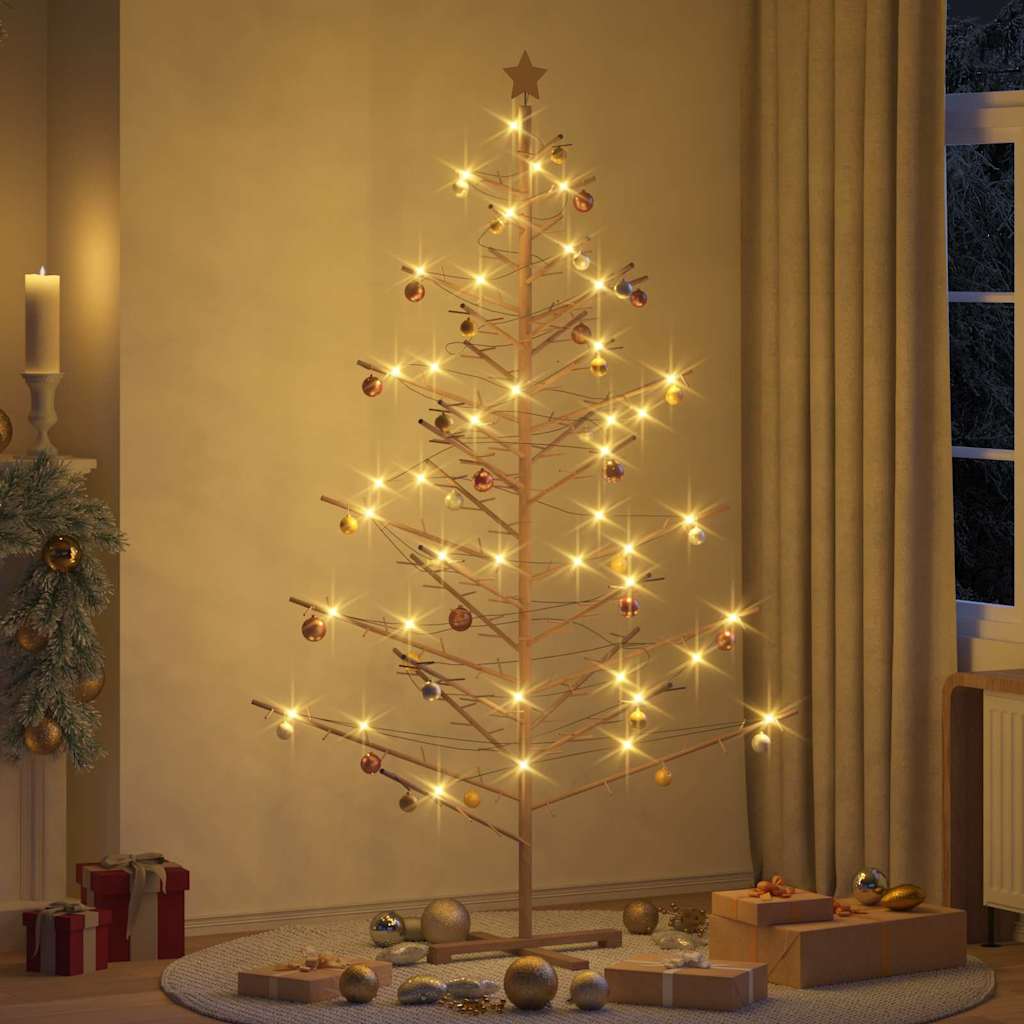 Arbre de Noël en bois Marron 210 cm Bois massif en pin | Leroy Merlin