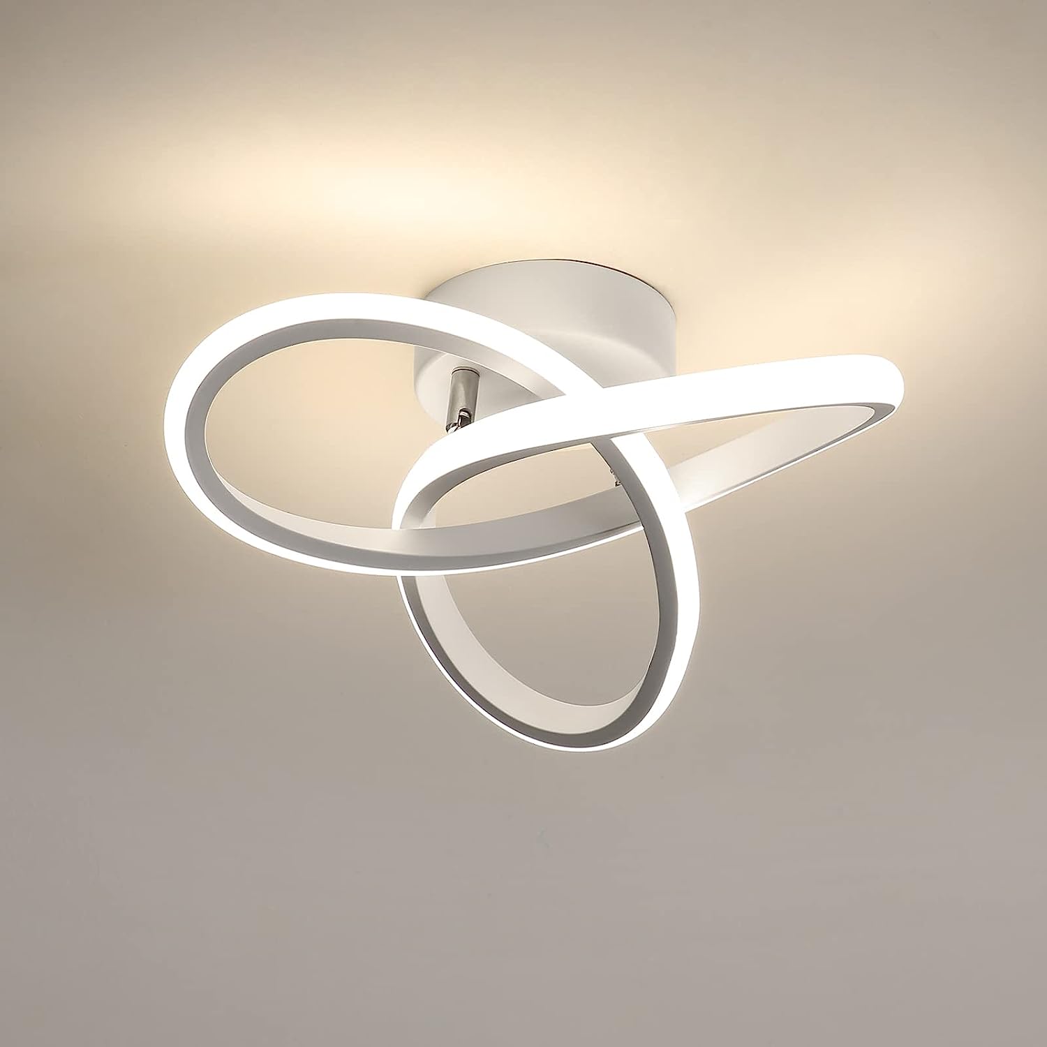 Plafoniera moderna led a forma di fiore, 22w, 24*11cm, bianco, luce ...