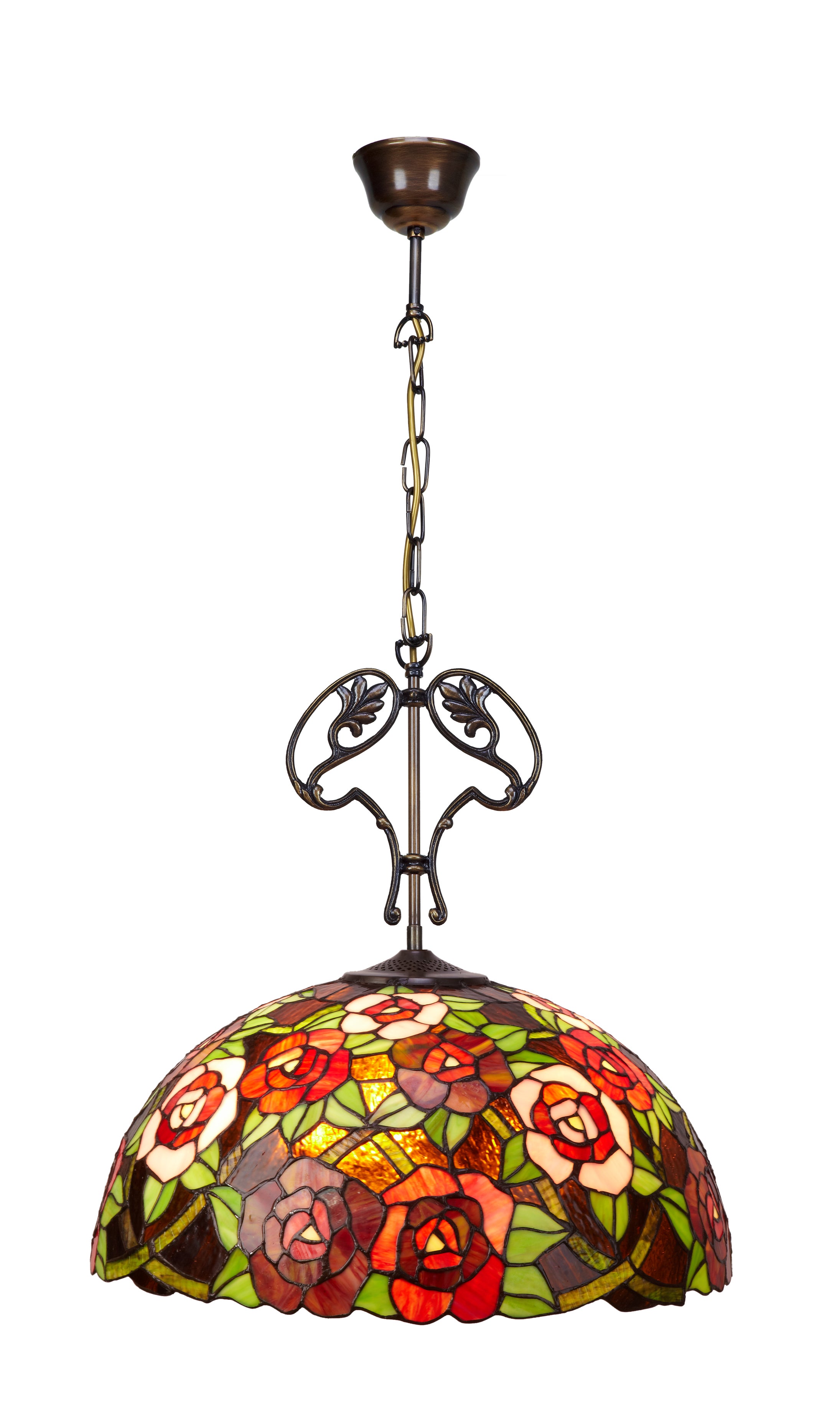 Lampe à suspension de plafond avec chaîne et ornement en fonte avec ...