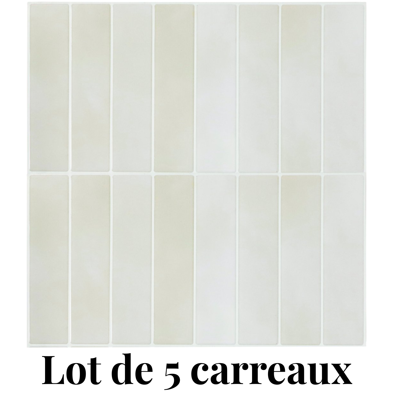 Carrelage mural adhésif - effet mosaïque beige - set de 5 (30,5 x 30,5 ...