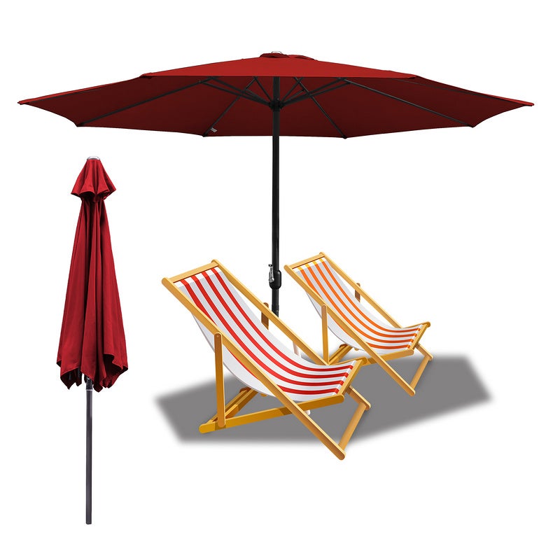 Sombrilla de jardín 350 cm, UV30+, Sombrilla de exterior, Sombrilla de ...