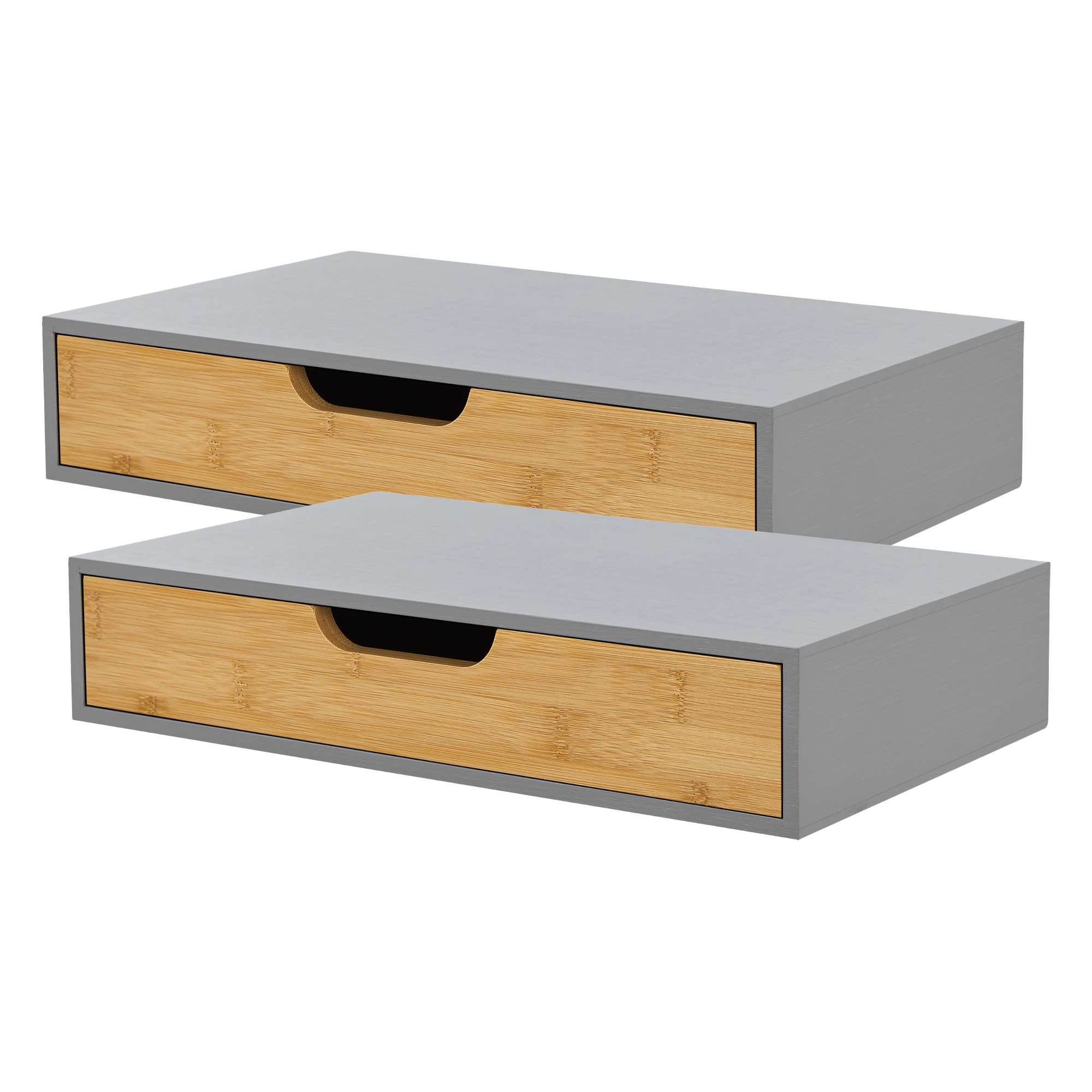 Set Bokn di 2 Mensole con Cassetto Integrato 40 x 24 x 8 cm Bambù ...